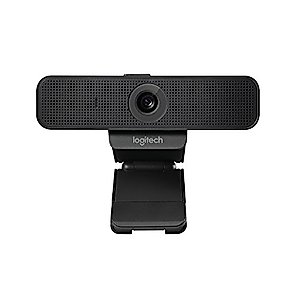 Logitech C925-E Webcam, HD 1080p/30fps Video Calling, Light Correction, Autofocus, Clear Audio, Privacy Shade, Works with Skype Business, WebEx, Lync, Cisco, PC/Mac/Laptop/Macbook - Black