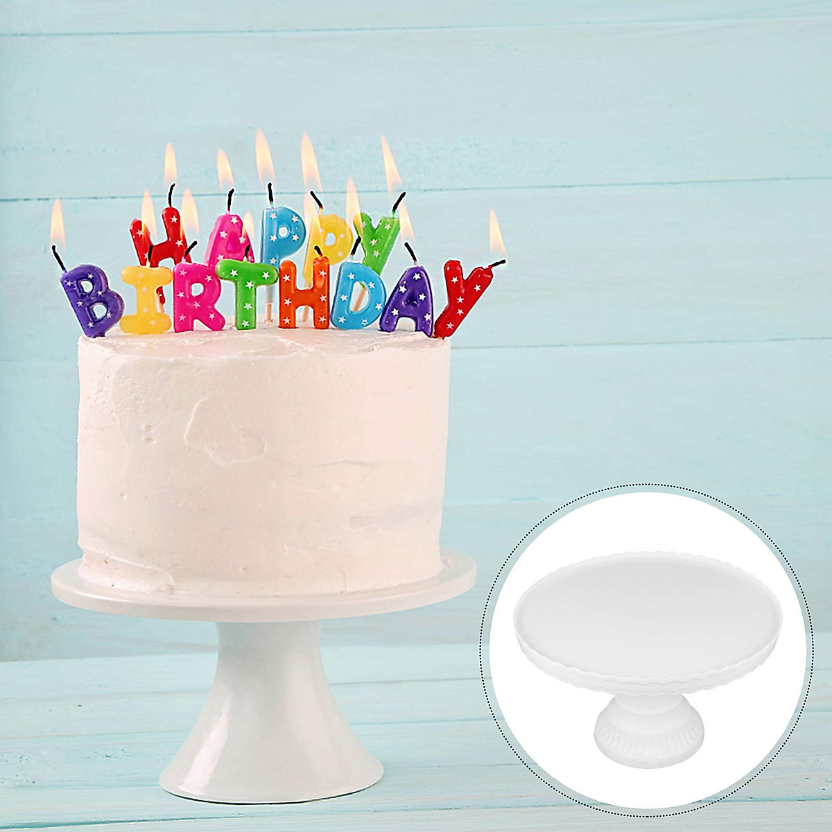 SOIMISS White Plastic Cake Stand for Wedding, Birthday, Party
