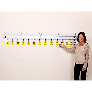 Learning Advantage 7984 F.U.N. Empty Number Line Card Set, Grade 2 to 3