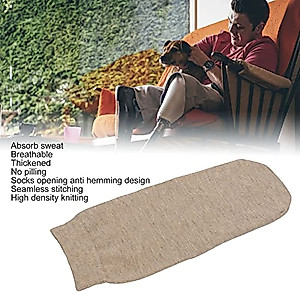 5pcs Stump Socks Set Portable Soft Breathable Elastic Cotton Protective Amputee Socks for Daily Life(L)