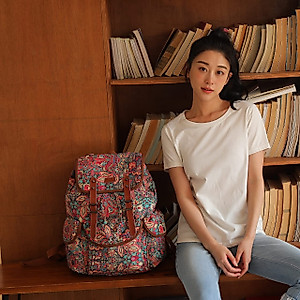 Large Women Laptop Backpack 15.6 inch College School Backpack Travel Hiking Backpack With Free Toiletry bag CN-01 (HS)