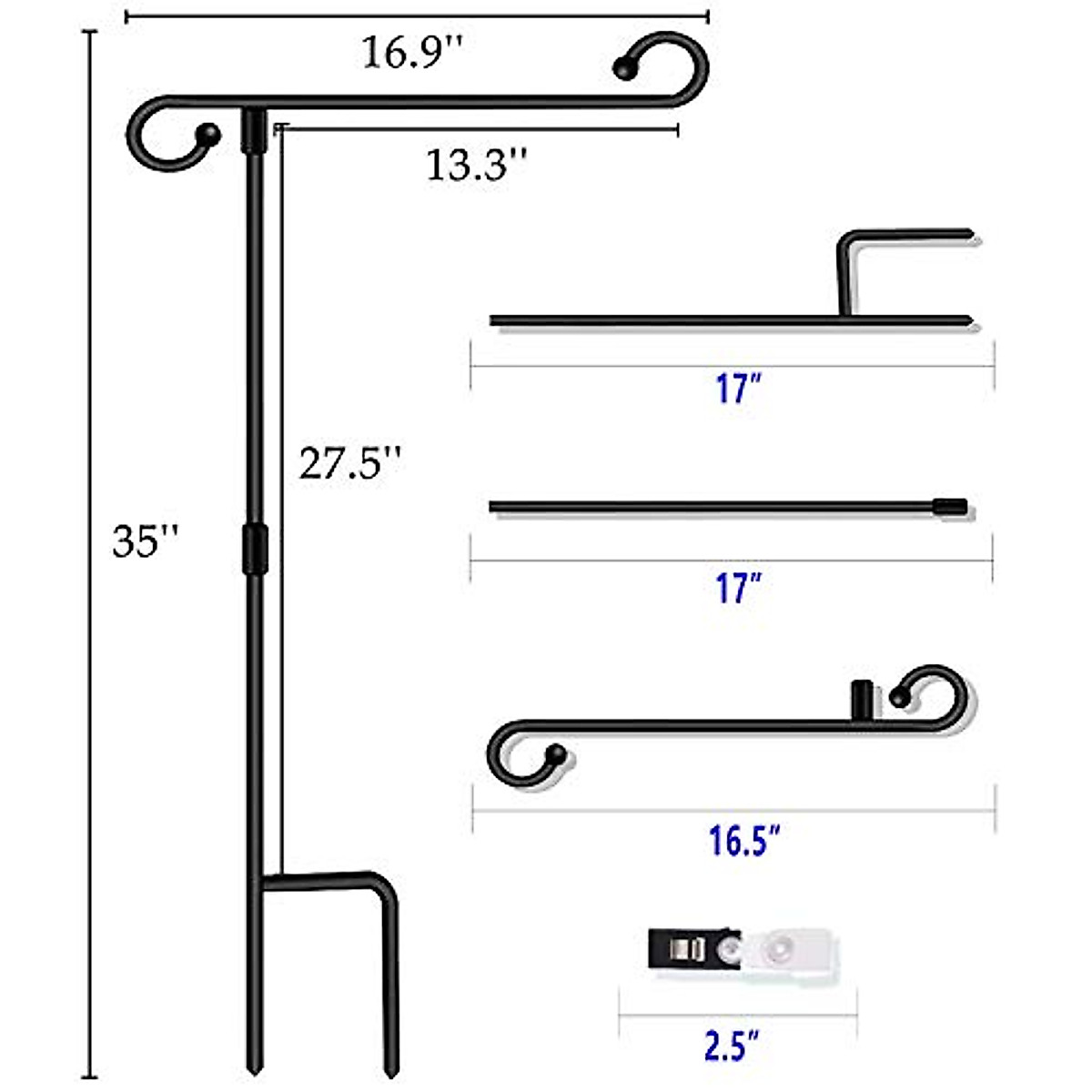Garden Flag Stand, Premium Garden Flag Pole Holder