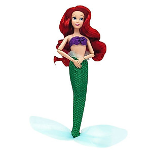 Disney Store Official Disney Princess Classic Doll (Ariel from The Little Mermaid), 11 Inches, Includes Brush with Molded Details, Fully Posable Toy in Classic Outfit - Disney Princess Toys for Girls