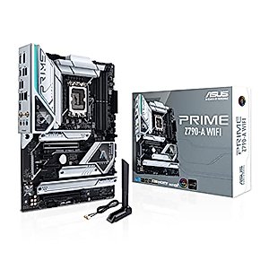 ASUS Prime Z790-A WiFi 6E LGA 1700(Intel®13th&12th) ATX Motherboard (16+1 DrMOS, PCIe 5.0,DDR5,4X M.2 Slots,2.5 Gb LAN,USB 3.2 Gen 2 Front Panel Type-C, Thunderbolt™ 4/USB4, DP)