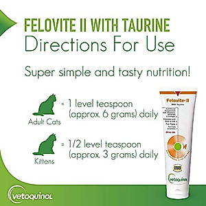 Vetoquinol Felovite II Oral Gel Vitamin & Mineral Cat Supplement with Taurine, 2.5oz
