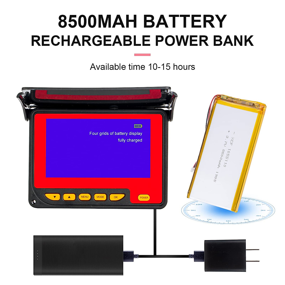 Sewer Camera,SYANSPAN 23MM Camera Head with 12LEDs Drain Camera 16GB TF Card with DVR Recording,8500mAh Battery Can Work for 12 Hours Waterproof IP68 Industrial Endoscope Camera (165FT/50M DVR)