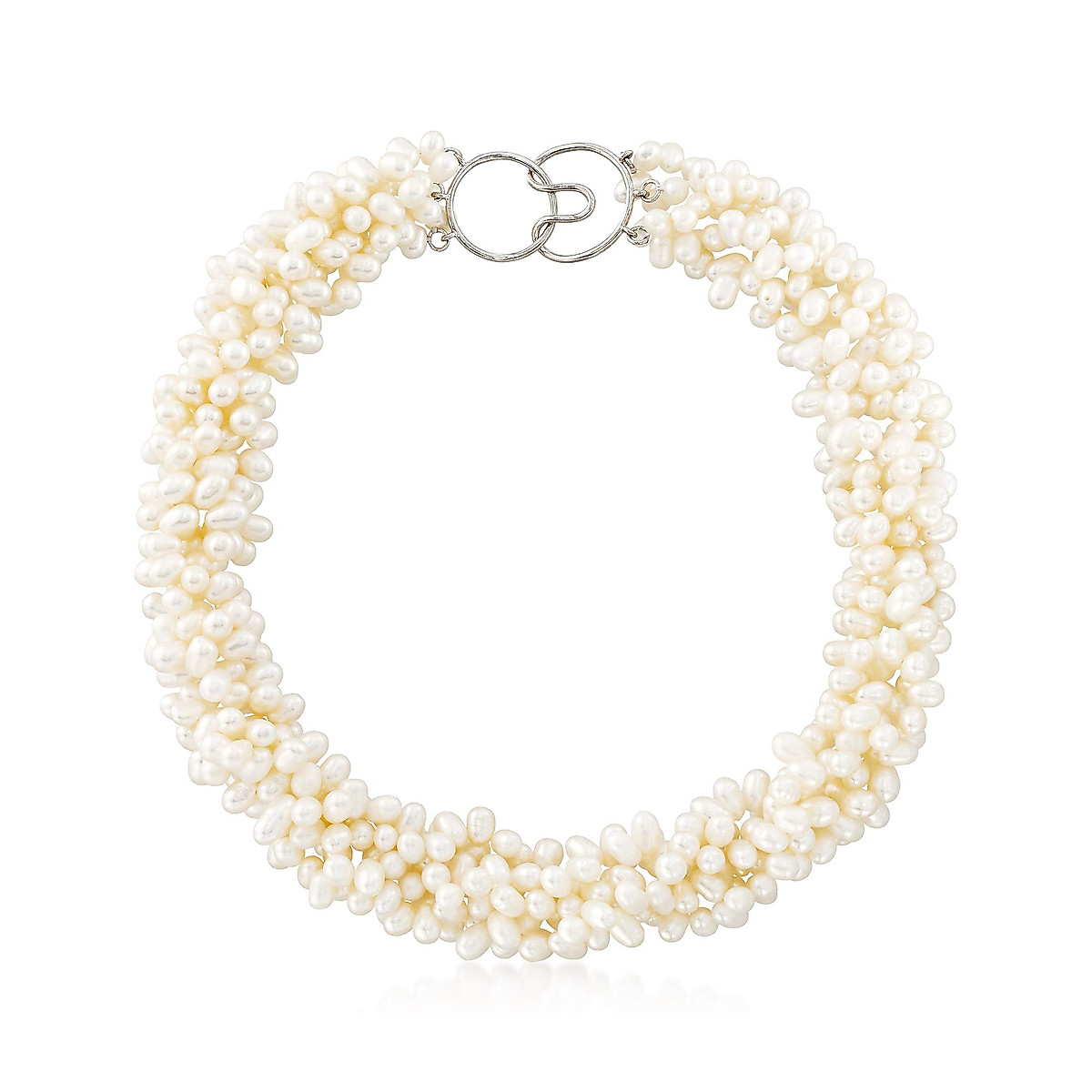 Ross-Simons 5-6mm Cultured Pearl Torsade Necklace With Sterling Silver. 18 inches