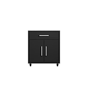 Manhattan Comfort Eiffel 5-Piece Garage Storage Set in Matte Black