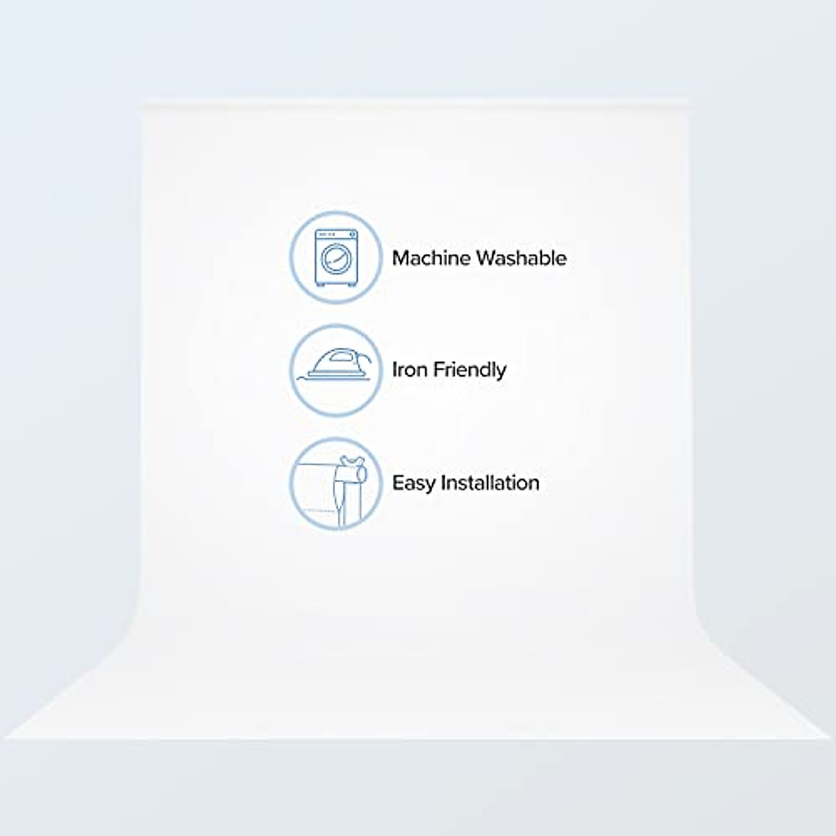 Julius Studio 6 x 9 ft. (72 x 108 inch) Pure White Backdrop Screen, 100% Pure Seamless Background, High Density 150 GSM Fabric with Elastic String Clips for Photo Video Streaming Studio, JSAG103