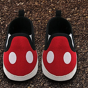 Disney Mickey Mouse Red and Black Infant Shoes (Red and Black, 12_Months)