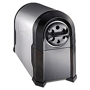 Bostitch Office SuperPro Glow Extra Heavy Duty Commercial Classroom Electric Pencil Sharpener with Replaceable Cutter Cartridge System, 6-Hole, Silver/Black (EPS14HC)