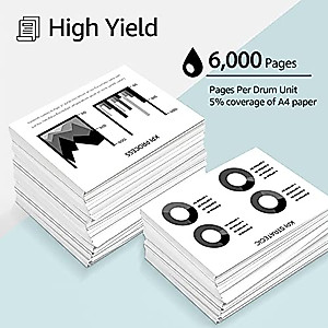 greencycle TN460 TN-460 Toner Cartridge Replacement Compatible for Brother Intellifax 4100 4100e 5750 5750e MFC-1260 MFC-9870 MFC-9700 MFC-2500 DCP-1400 DCP-1200 Series Printer (Black, 6 Pack)