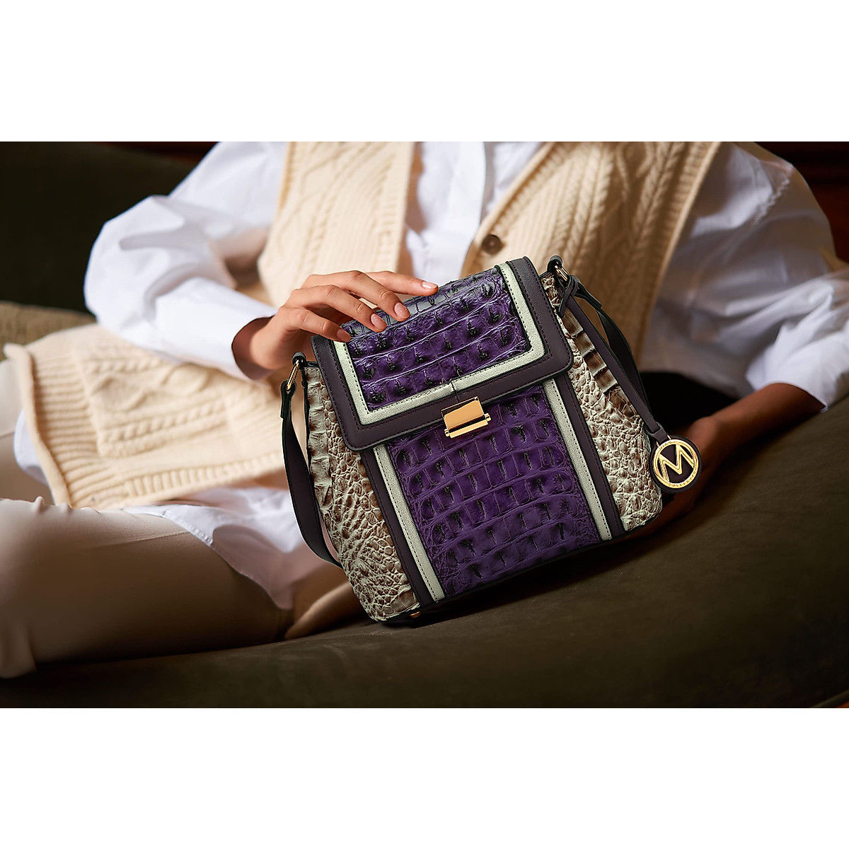 MKF Collection Crossbody Bag for Women, Vegan Leather shoulder Bag Handbag Purse By Mia K