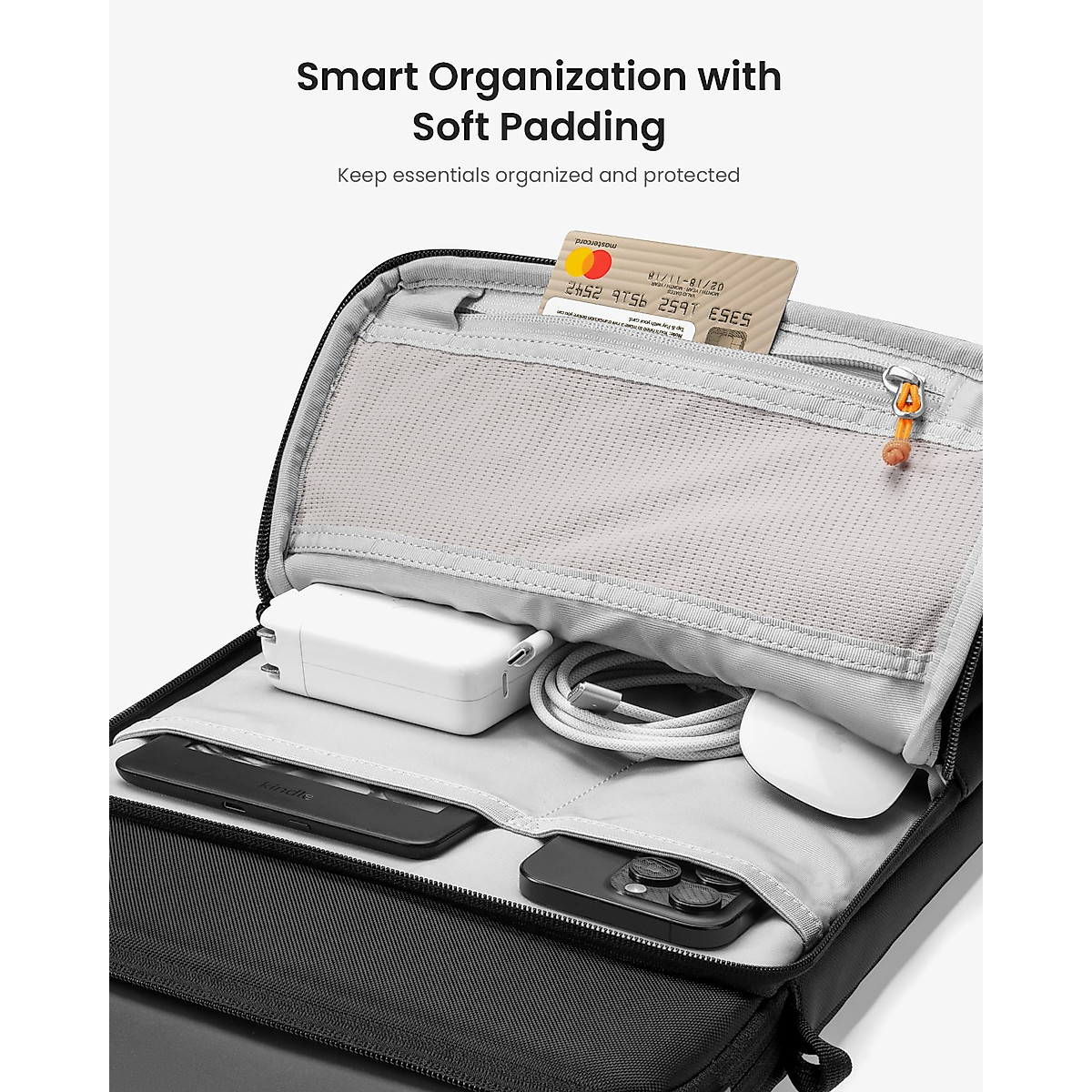 tomtoc 360 Protective Laptop Sleeve Designed for 16-inch New MacBook Pro M4/M3/M2/M1 Pro/Max 2024-2019, Water-Resistant Well-Organized Accessory Sleeve Case with Handle