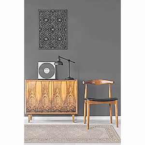 RUGGABLE Maral Heriz Washable Rug - Perfect Vintage Area Rug for Living Room Bedroom Kitchen - Pet & Child Friendly - Stain & Water Resistant - Creme 3'x5' (Standard Pad)