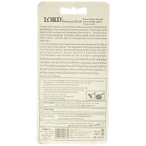 Lord Premium Plus Twin Blade Razor with pivoting Head and 1 blade