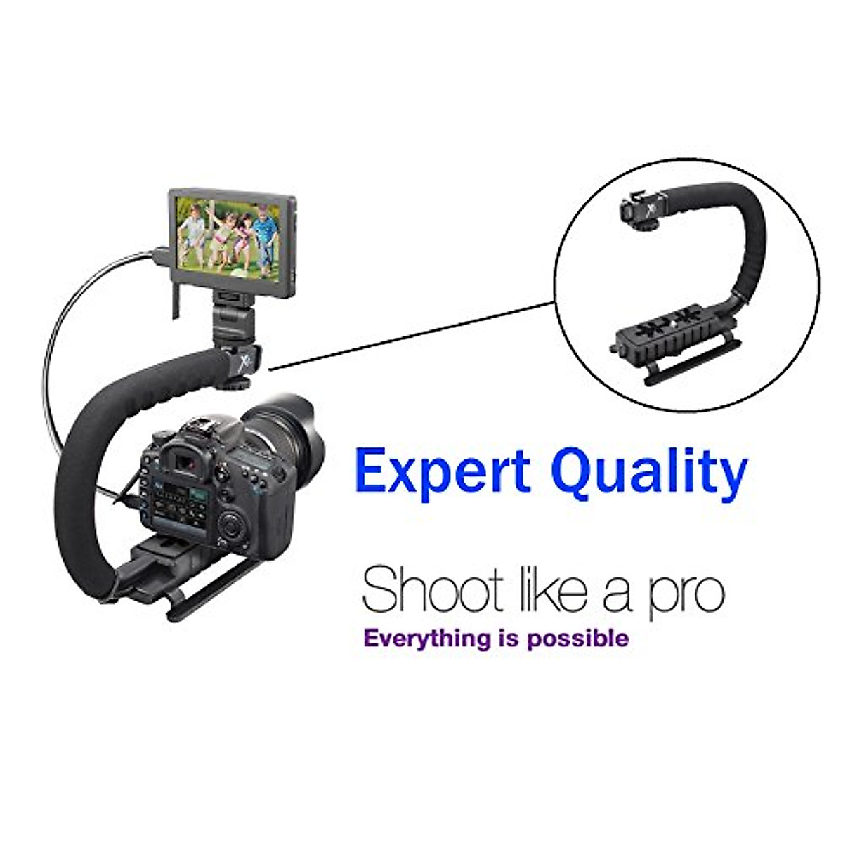 Camera Stabilizing Pro Grip Handle for Sony NEX-3N NEX-3NL NEX-5T NEX-5TL