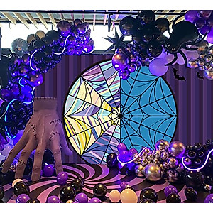 Wednesday Party Backdrop 70.8 x 43.3 Inch Wednesday Photography Background for Wednesday Party Decorations Wednesday Birthday Party Decorations