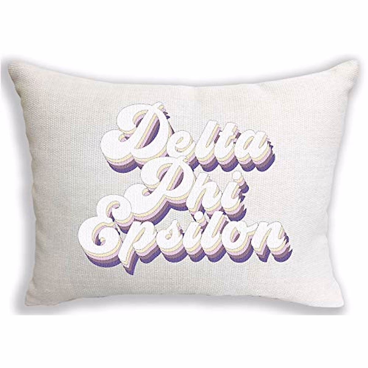 Sorority Shop Delta Phi Epsilon Pillow – Retro Design, 12" x 16" Lumbar Pillow Sorority