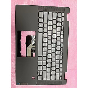 LTPRPTS Replacement Laptop Upper Case Palmrest Backlit Keyboard Assembly Part for Lenovo Flex 5-14IIL05 ARE05 ITL05 5CB0Y85490 Gray