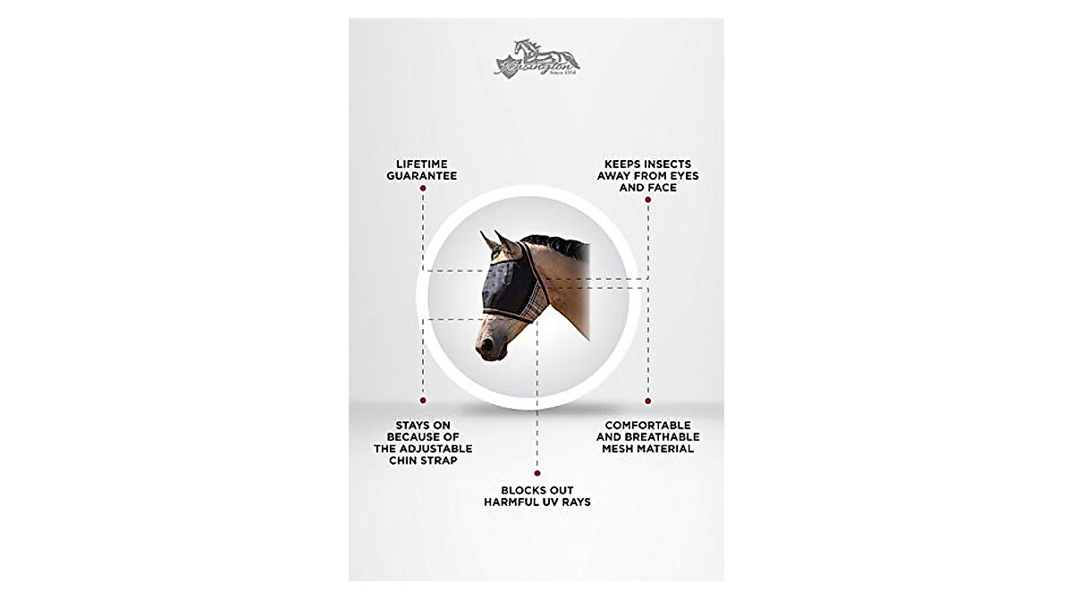 Kensington UViator Horse Fly Mask for Year-Round UV Protection