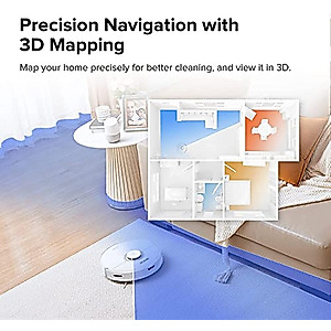 roborock Q7 Max Robot Vacuum and Mop Cleaner, 4200Pa Strong Suction, Lidar Navigation, Multi-Level Mapping, No-Go&No-Mop Zones, 180mins Runtime, Works with Alexa, Perfect for Pet Hair(White)