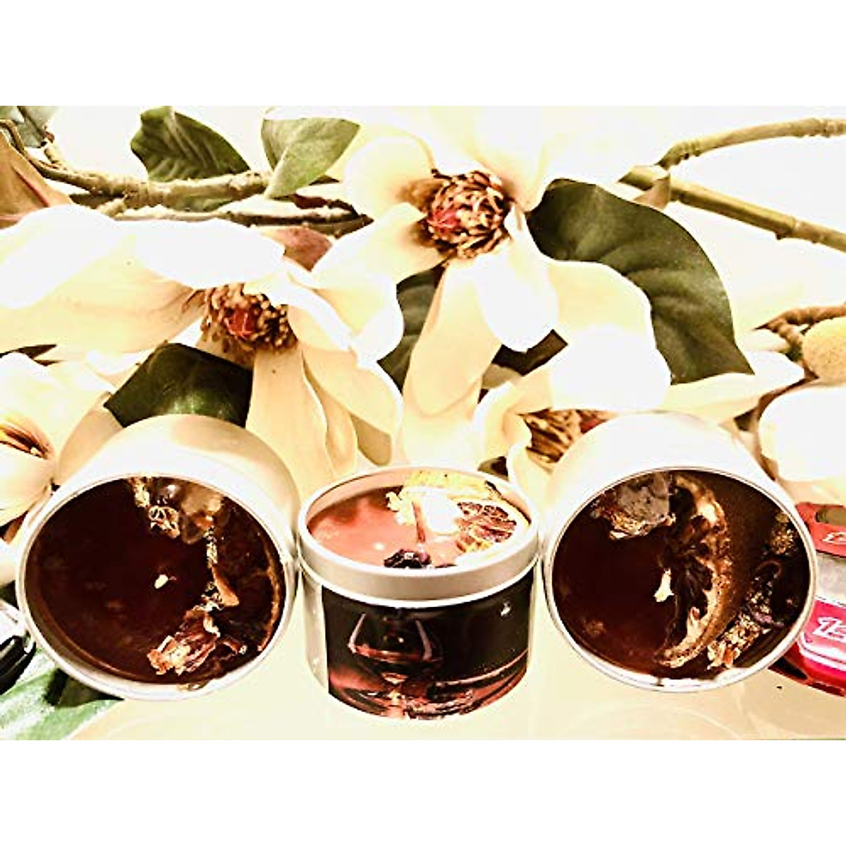 Crystals and Herb Soy Candles|Aromatherapy Candles|Reiki Crystals|Energy Candles|Strong Masculine Scent|Candle Gift Set For Him|Scented Soy