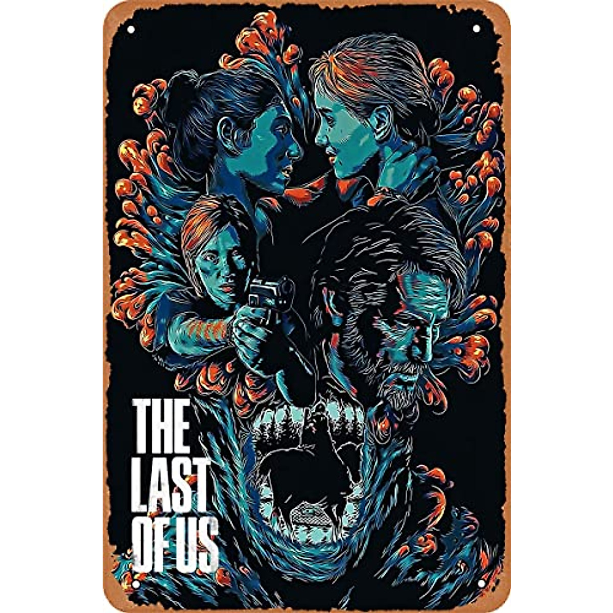 TersShawl The Last of Us Video Game Poster Vintage Metal Tin Sign 8x12 inch