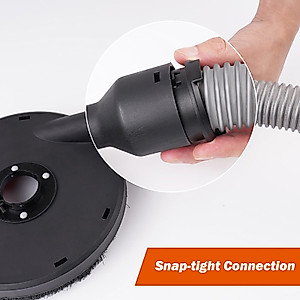 HARDELL 7 Inch Angle Grinder Dust Shroud(front cover of most 39mm-45mm), Dust Shroud for Angle Grinder with Convenient Snap-On Dust Connector and Water Hose Compatibility for Surface Grinding (180MM)