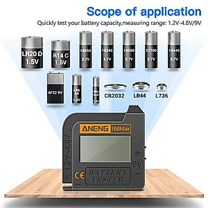 New Generation Universal Digital LCD Battery Tester for AA AAA C D 9V Button Cell