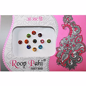 IS4A 10 Pack Bindi for Women, Bindi Jewelry Forehead, Indian Bindi, Bindi Face Jewels Multicolored Face Bindi Stickers