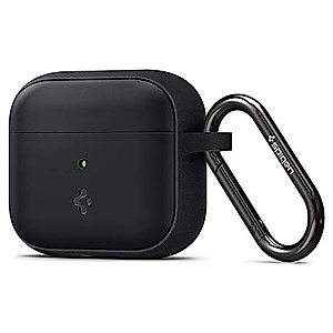 Spigen Silicone Fit Designed for Airpods 3rd Generation Case Soft Silicone Airpods 3 Case (2021) [Durable Dual Layer Protection] - Black