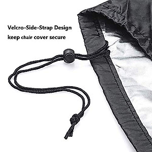 2PCS Patio Chair Covers Outdoor Lounge Chair Durable Cover Waterproof Furniture Single Chair Sofa Cover for Veranda Garden Patio