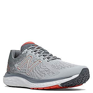 New Balance mens 680 V7 Running Shoe 10.5 Grey/Ghost Pepper/Black