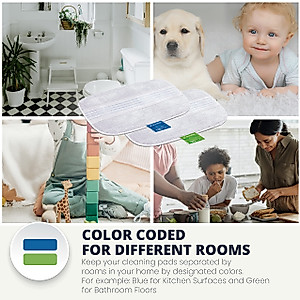 Euroflex Vapour 3 Ply Microfiber Floor Pads Replacement Refill for M2R and M4S Steam Mop High Quality Super Absorbent Machine Washable 2 Pieces