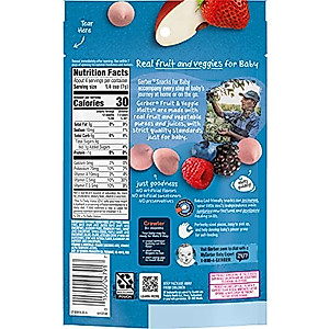 Gerber Snacks for Baby Fruit & Veggie Melts, Very Berry Blend, 1 Ounce (Pack of 7)