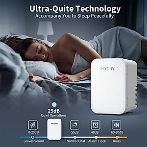 Potiry Mini Fridge, 6 Liter AC/DC Portable Thermoelectric Cooler and Warmer Mini Fridge for Bedroom Car Home Travel Mini Refrigerator for Skin Care Foods Medications