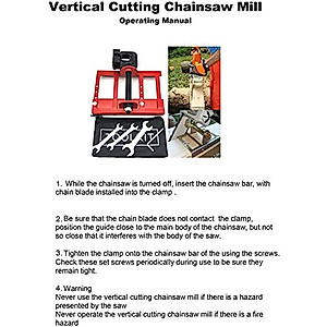 HVUE Vertical Chainsaw Mill Lumber Cutting Guide Saw Steel Timber Chainsaw Attachment Cut Guided Mill Wood for Builders and Woodworkers