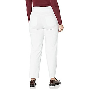 Ruby Rd. Women's Pull-on Solar Millennium Tech Super Stretch Pant, White, 12