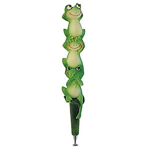 Planet Pens Three Wise Frogs Novelty Pen - Cute Fun & Unique Kids & Adults Ballpoint Pen, Colorful Animal Writing Pen Instrument School & Office Desk Decor