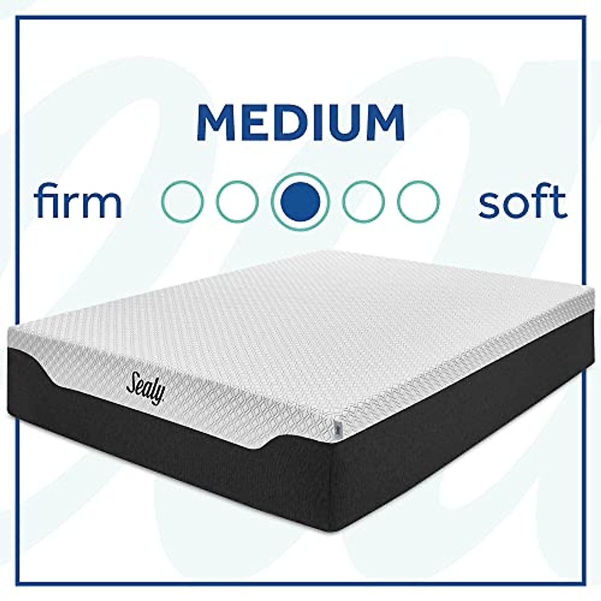 Sealy Cool & Clean 14" Hybrid Bed in a Box, Queen, White