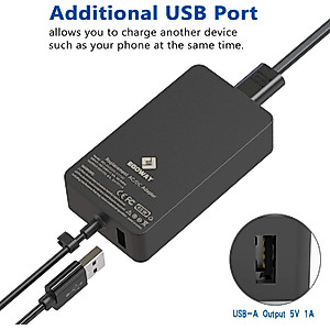 Microsoft Surface Charger 65W 15V 4A AC Power Supply Compatible with Surface Pro X 8 7 6 5 4 3/ Surface Laptop 4 3 2 1 / Surface Book 2/3 13.5“ Surface Pro Charger with Wall Plug and 6ft Power Cord