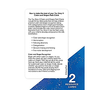 Disney Learning Toy Story 4 BIG Colors and Shapes Flash Cards for Toddlers 2-4 Years, Shapes Flash Cards, Preschool-1st Grade, Shapes and Colors Flash Cards with Reading and Math Readiness