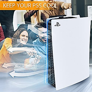 PS5 Holder Wall Mount Stand - Playstation 5 Game Controller Holder Wall Shelf Play Station 5 Console Digital and Disc Edition - PS5 Wall Mount Kit Including 2 Accessory Holders for Remote Controller&Headphone Set