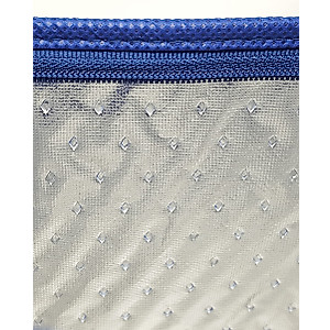 Hannah Large Capacity Heavy Duty Insulated Smart Shopping Bag - Strong Reusable Grocery Tote (2 Pack, Red & Blue)