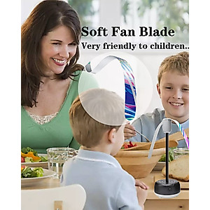 WFFOIFL Fly Fans for Tables, Adjustable Angle Battery-Powered Bug Fan, Purely Physical Fly Fan, Portable Table Fans for Flies（3pack）