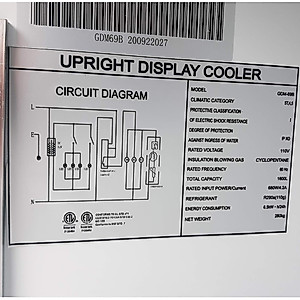 Commercial Refrigerator Glass 3-door Swing NSF Merchandiser Beverage Display Cooler Beverage Drink Cooler, ETL,NSF certified, Upright, Capacity 69 cuft, 74" Width 110V GDM-69Bdup