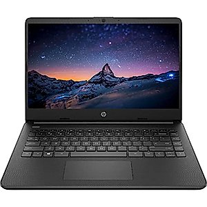 HP 2022 Premium 14-inch HD Thin and Light Laptop, Intel Dual-Core Processor, 8GB RAM, 64GB Storage, Long Battery Life, Webcam, Bluetooth, HDMI, Wi-Fi, Black, Windows 11 + 1 Year Microsoft 365