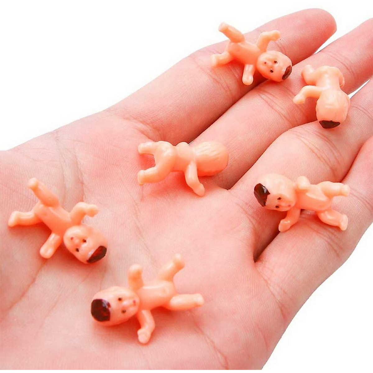 sansheng 1"Mini Babies Plastic for Baby Shower,Baby Party Preference/Baby Shower, Ice Games, Baby Game Decoration Party Decoration(80 Pieces)