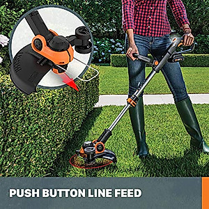 WORX WG911 20V Power Share Lawn Mower and Grass Trimmer (Batteries & Charger Included)